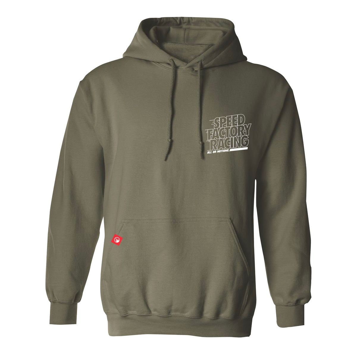 SpeedFactory "All or Nothing Army Green" Hoodie – SpeedFactoryRacing