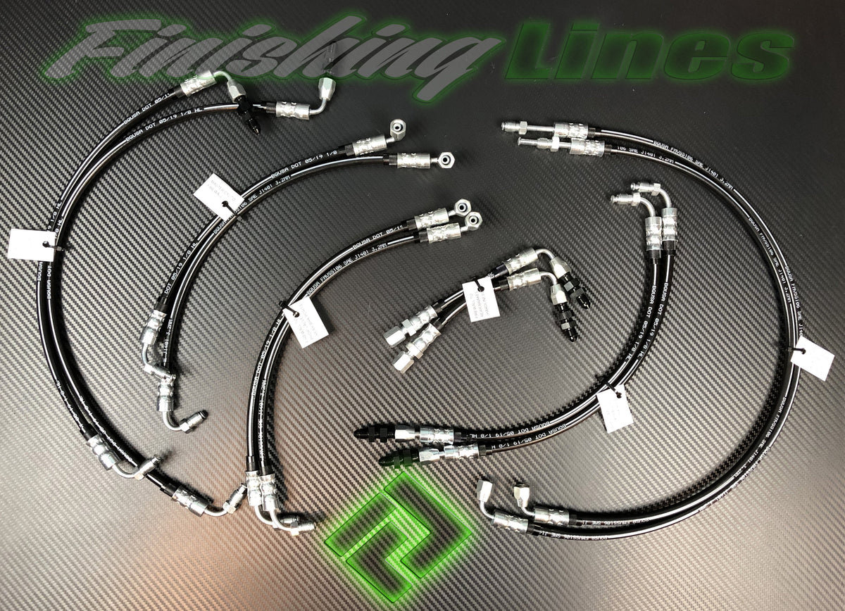 Finishing Lines EK Full Tuck Brake Line Kit (Stock Master Cylinder Set ...