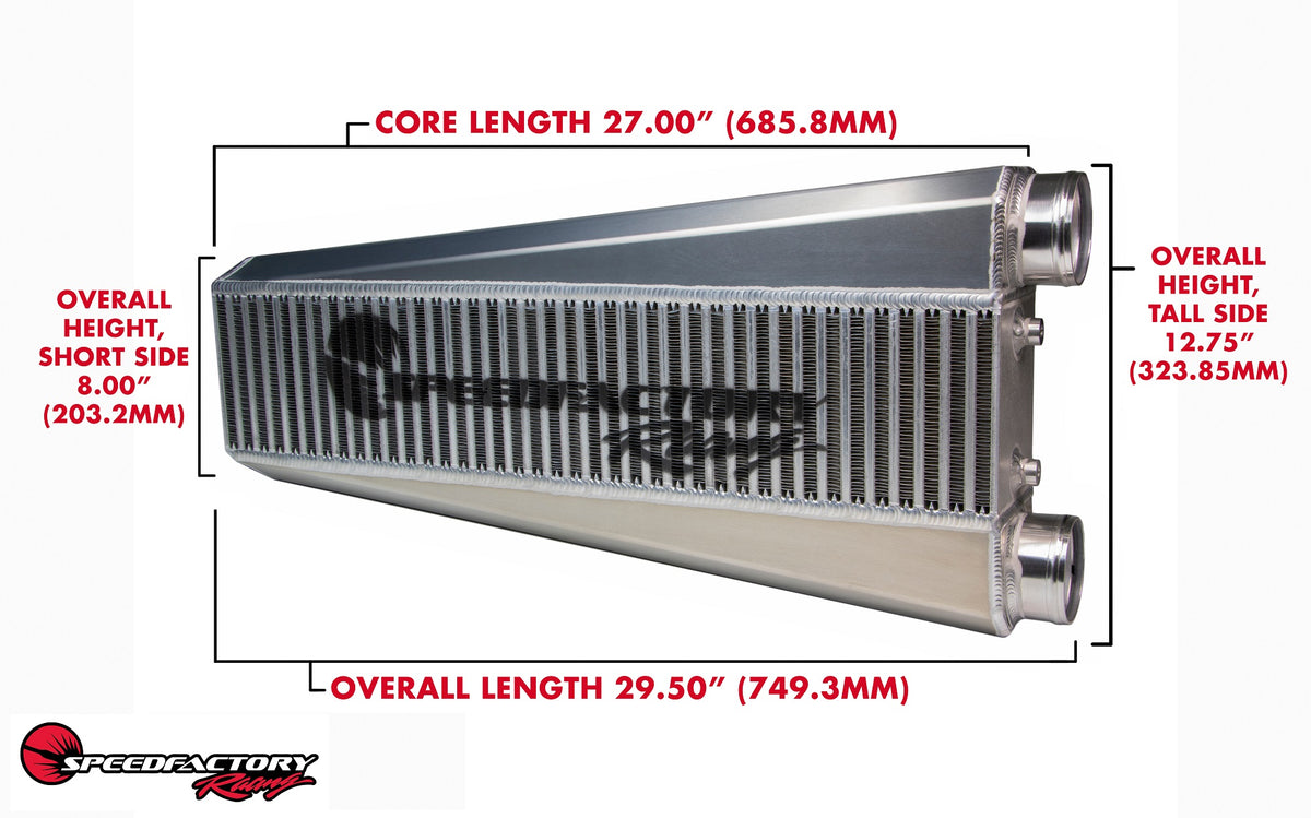 SpeedFactory Racing HP Vertical Flow Intercooler (K-Series, 1000HP) Sa ...