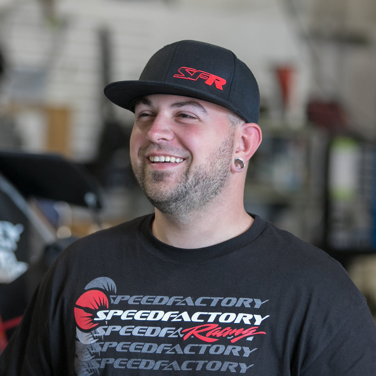 SpeedFactory Racing SFR Logo Flex Fit Hat - Curved or Flat Bill ...